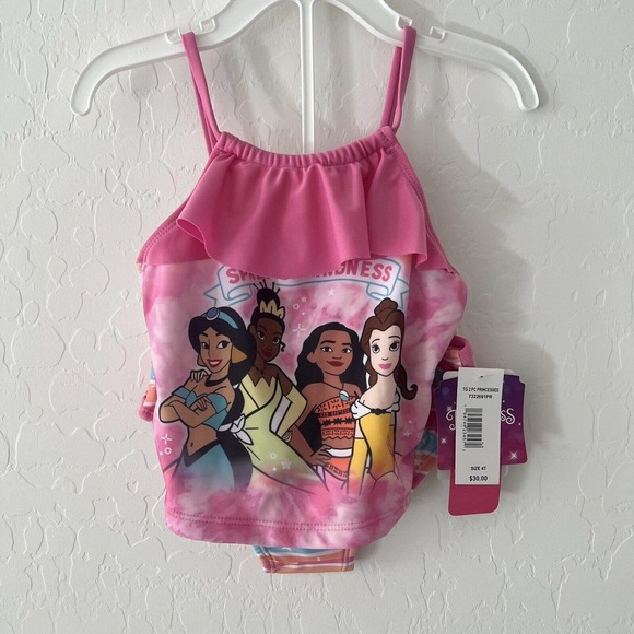 Disney | Swim | Disney Princesses 2piece Swimsuit Set Nwt Girls Size 4t ...
